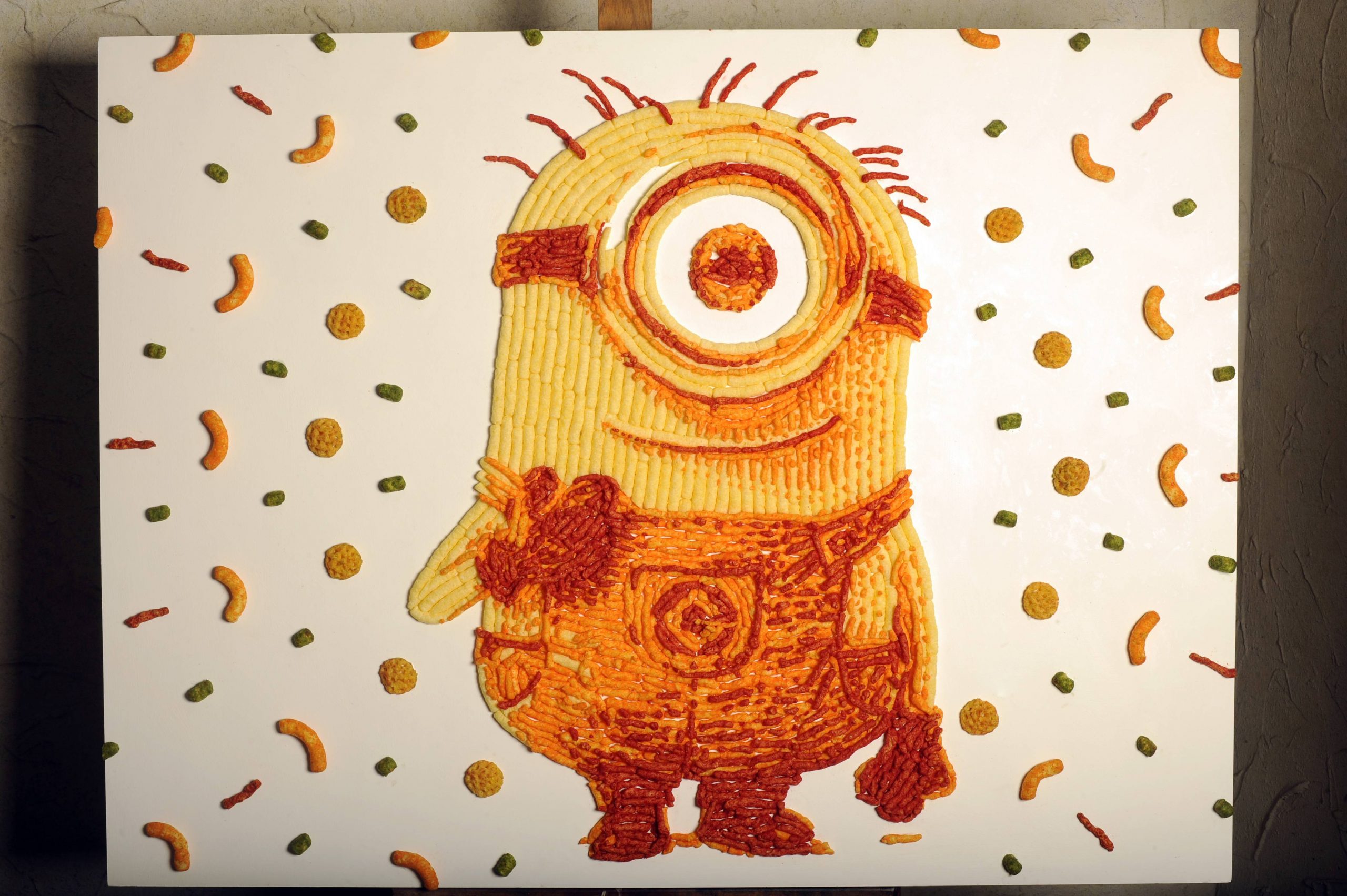 Artist Uses 1000 Cheetos to Create Portrait of 'Carl the Minion' from ...