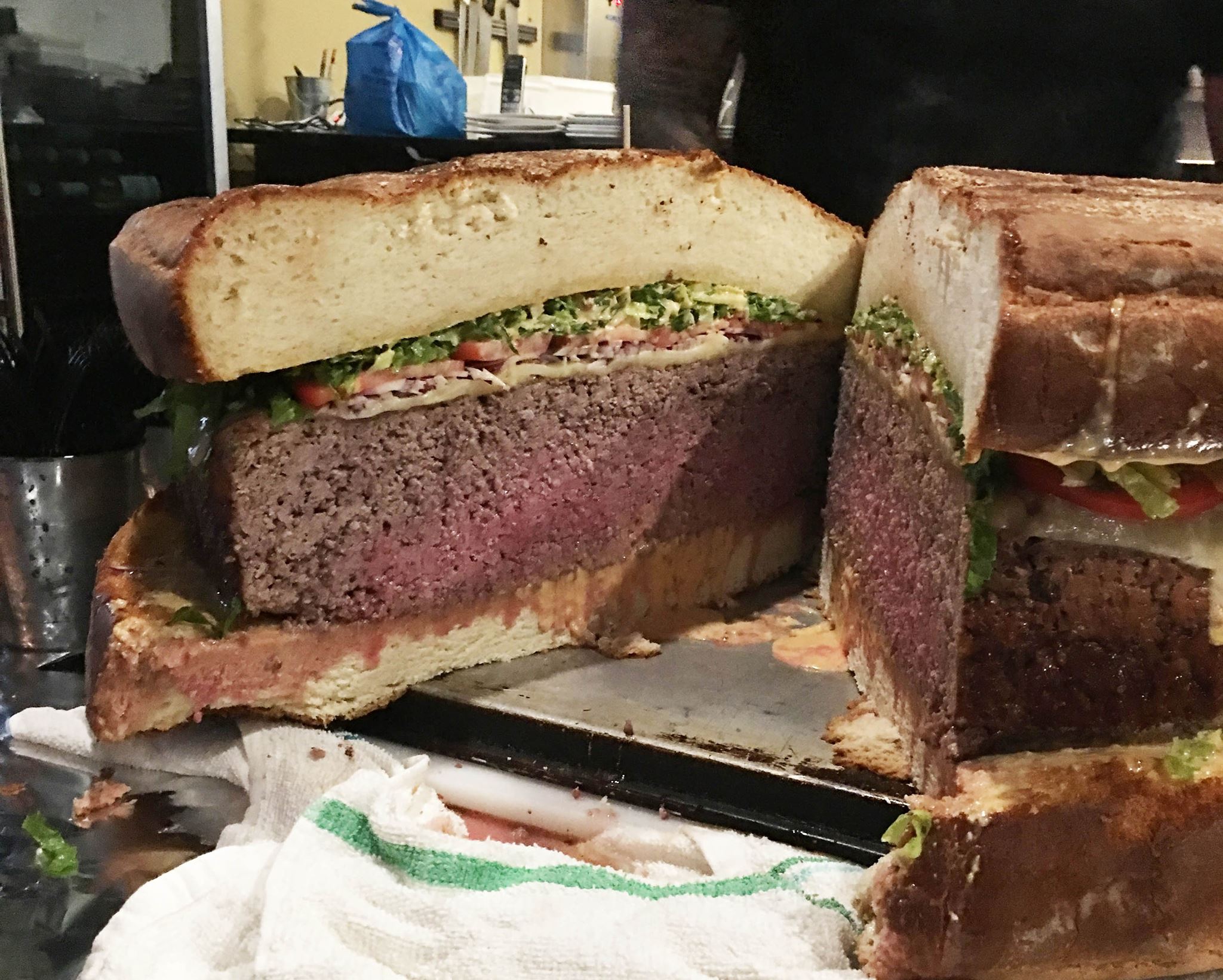 This Restaurant Created A 100 Pound Burger For The Best Reason - FoodBeast