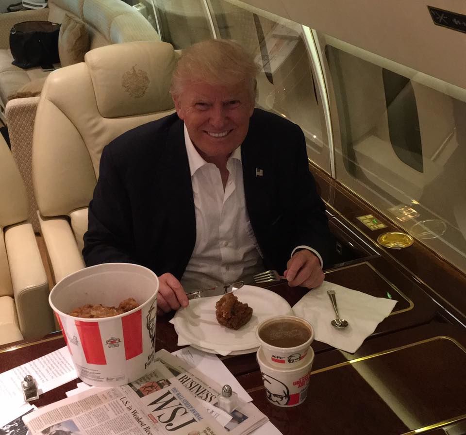 Trump Eating Fried Chicken With A Fork And Knife Is Borderline Un ...