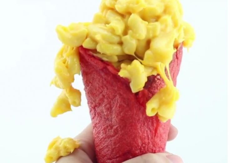 Dude Makes A Hot Cheetos Waffle Cone And Stuffs It With Mac & Cheese ...