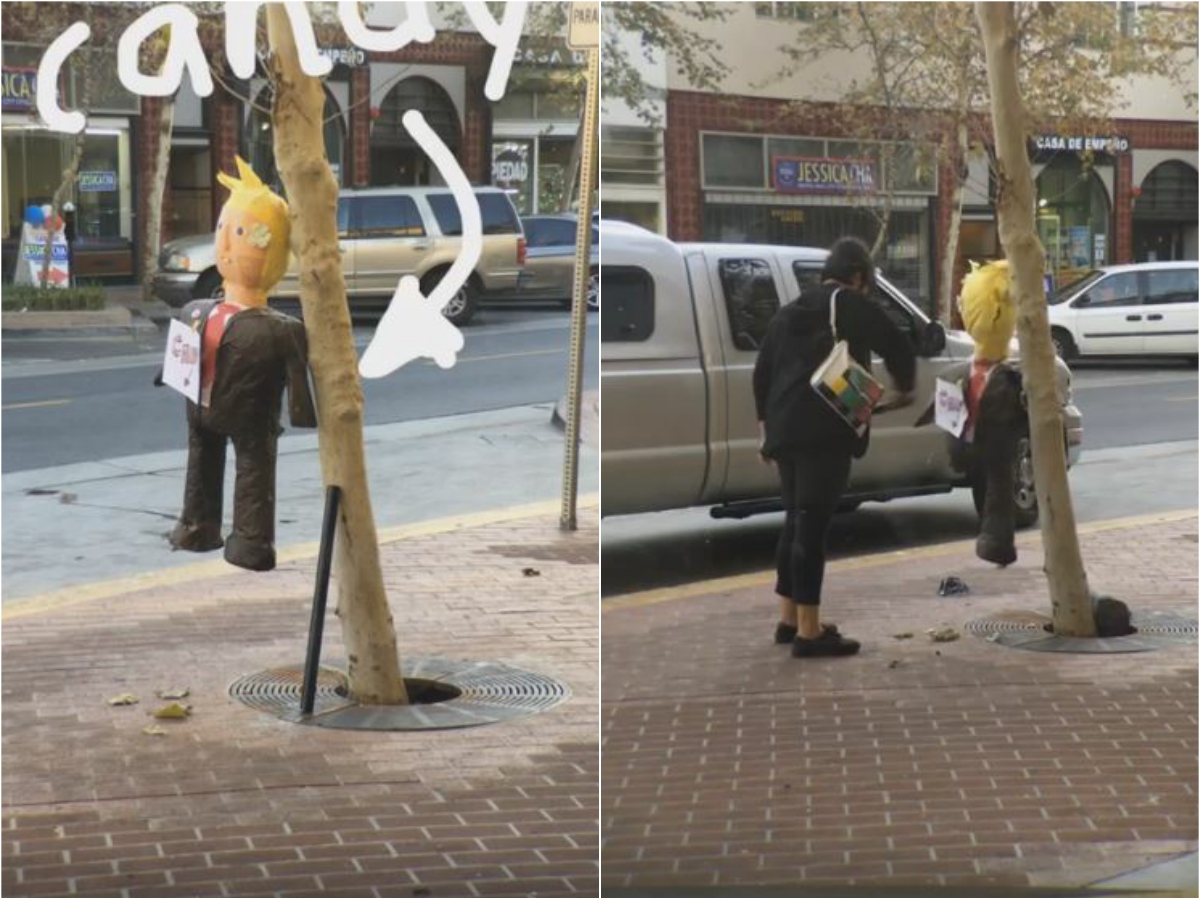 We Quietly Left A Trump Piñata On The Sidewalk, This Is What Happened ...