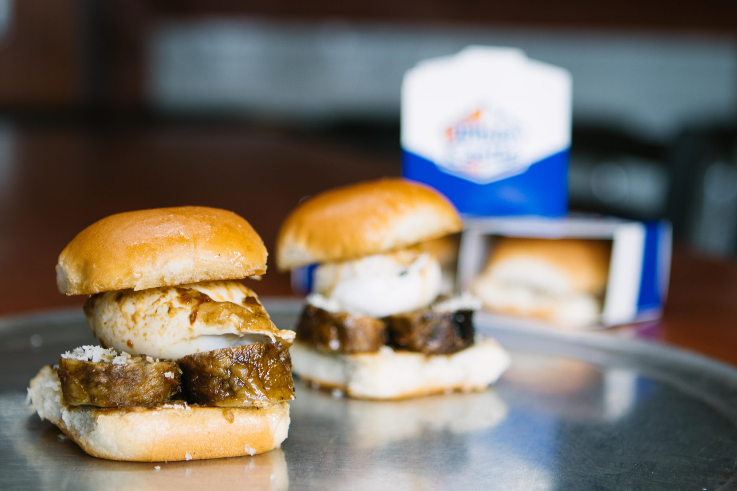 Chef Constructs A White Castle Burger With Coffee Gravy And Poached Egg ...