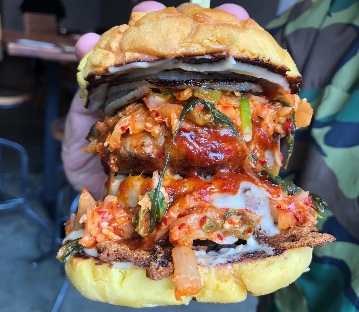 Korean BBQ Restaurant Serves Up Massive Pork Belly Burgers That Can Be ...