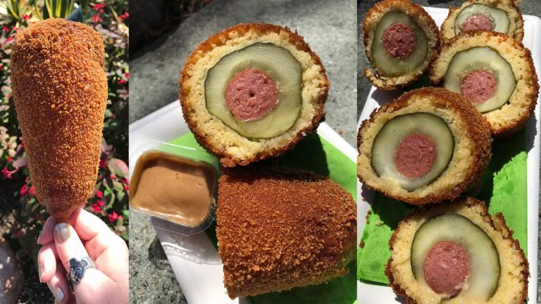 Disneyland Is Home To This GIANT Pickle-Wrapped Corn Dog