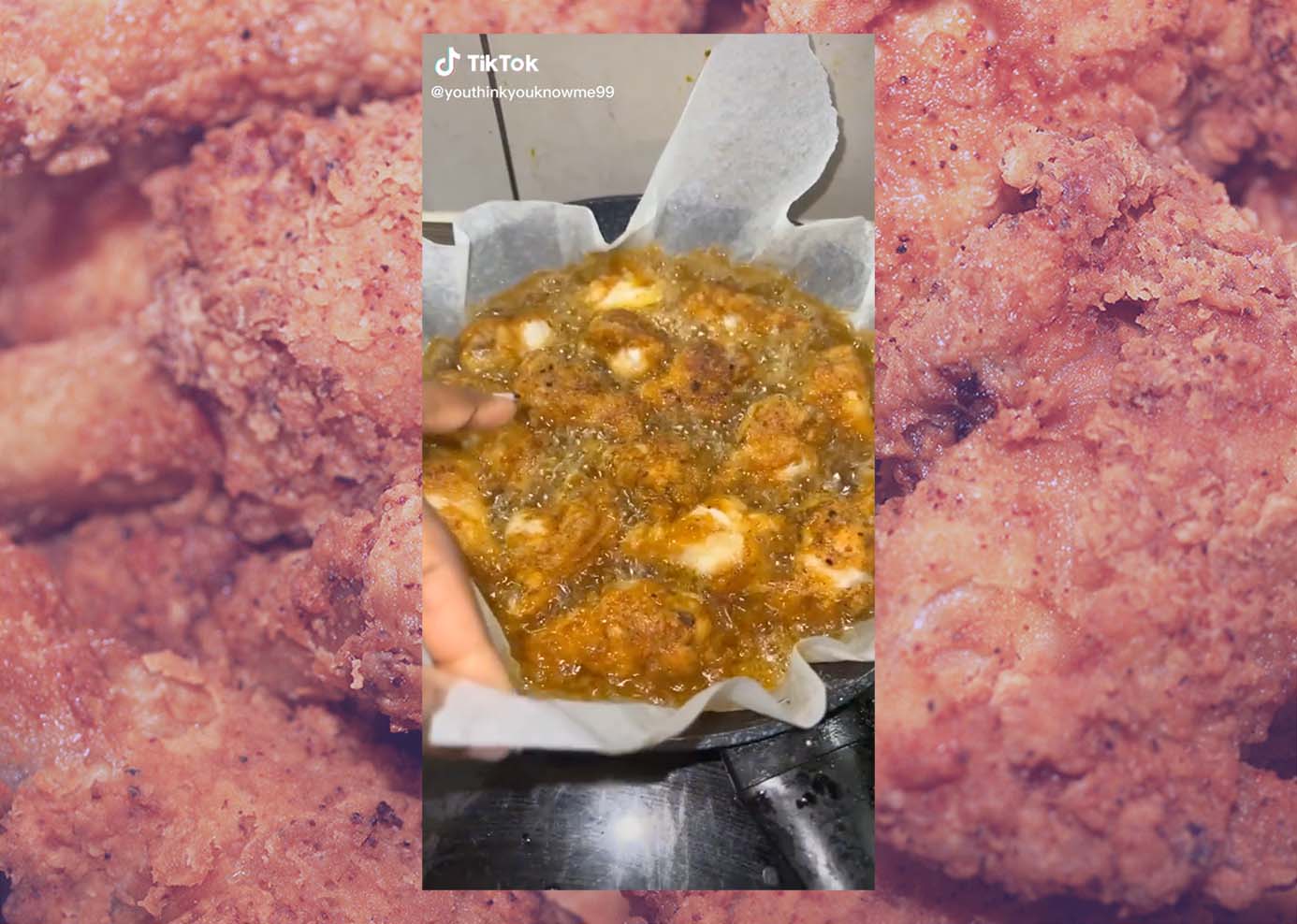 A TikToker Uses Parchment Paper To Fry Chicken & Folks Are Skeptical