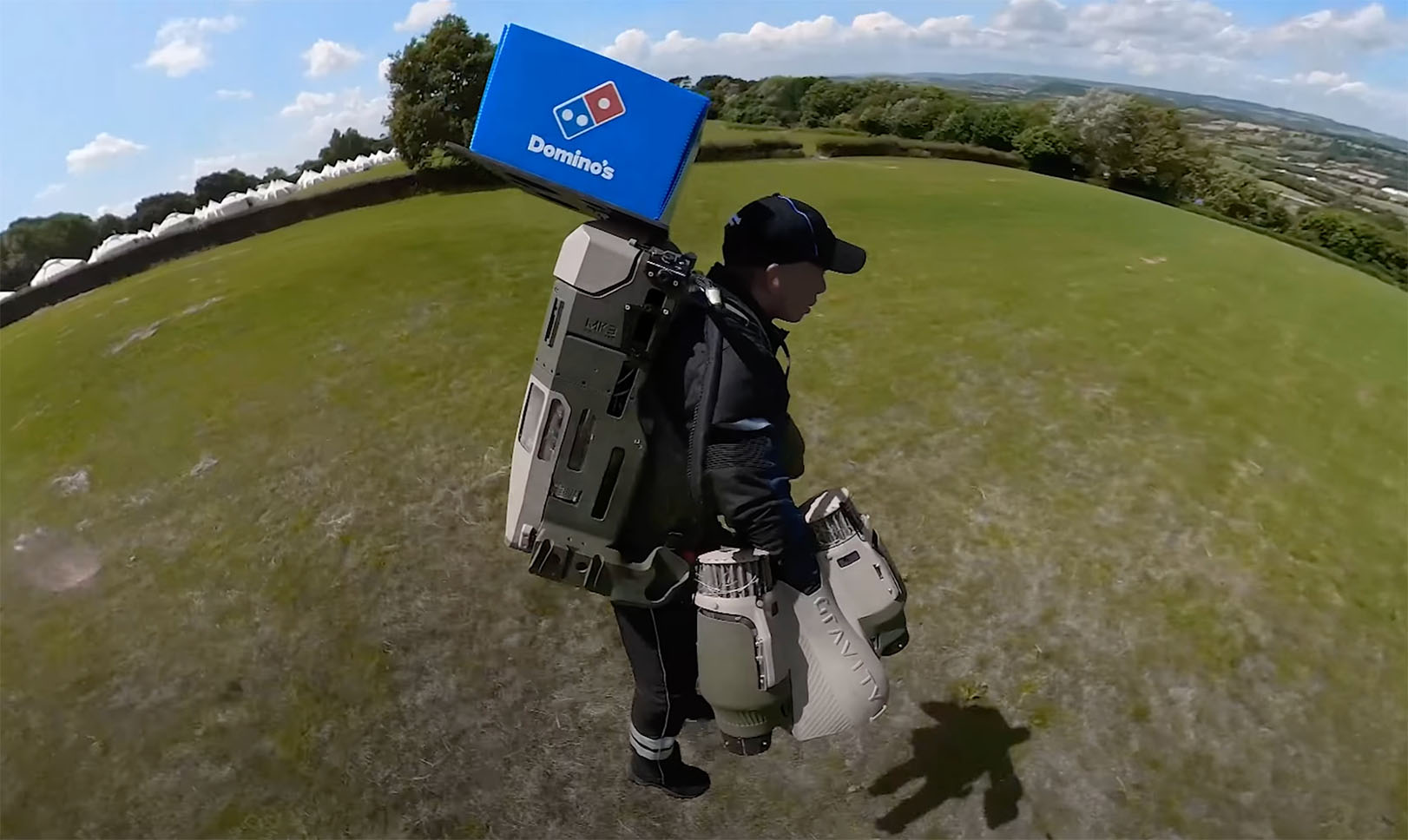 Watch Dominos Deliver Pizza By Jetpack To Glastonbury Festival-Goers