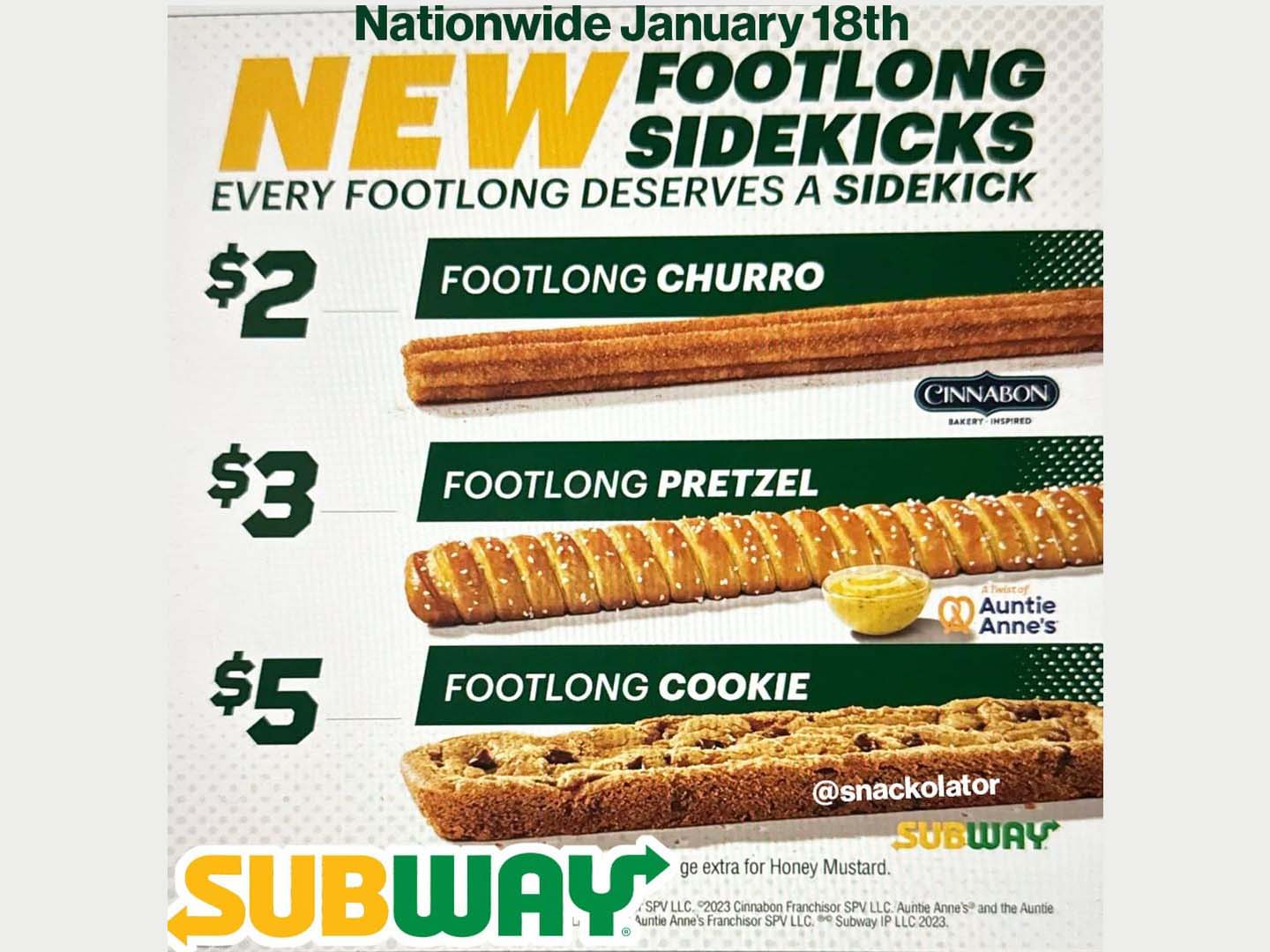 Subway Plans To Release Even More Footlong Menu Madness