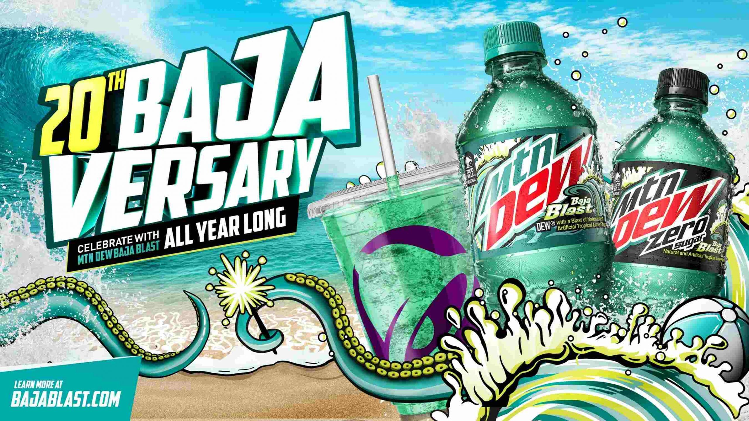 Mountain Dew To Sell Baja Blast Nationwide In Stores For All Of 2024 ...